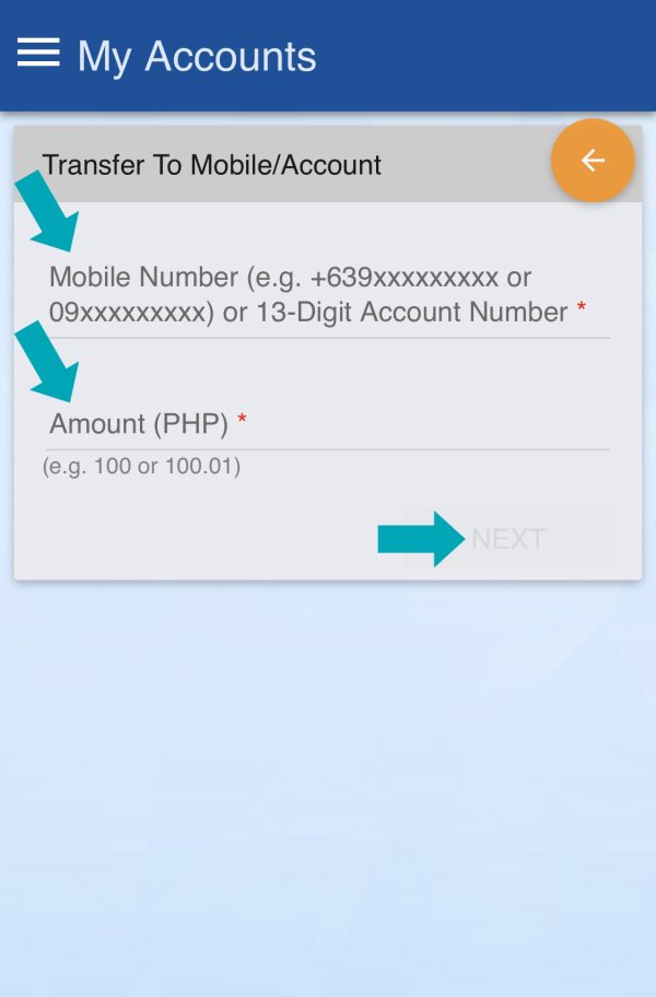 Give Through Bank Transfer / Direct Bank Deposit: Metrobank Mobile App ...