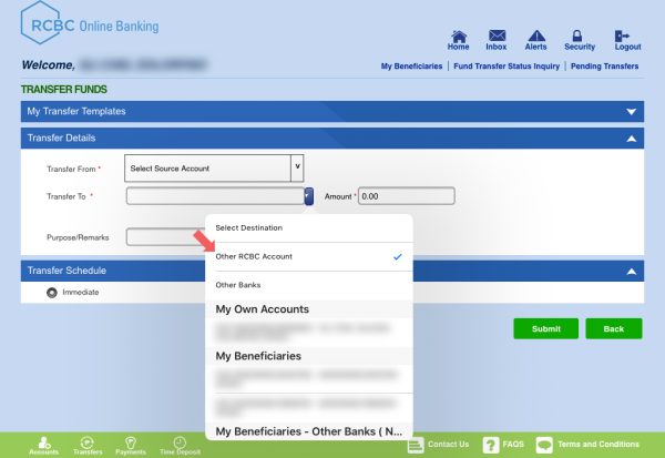 Give Through Bank Transfer / Direct Bank Deposit: RCBC Website - Christ ...